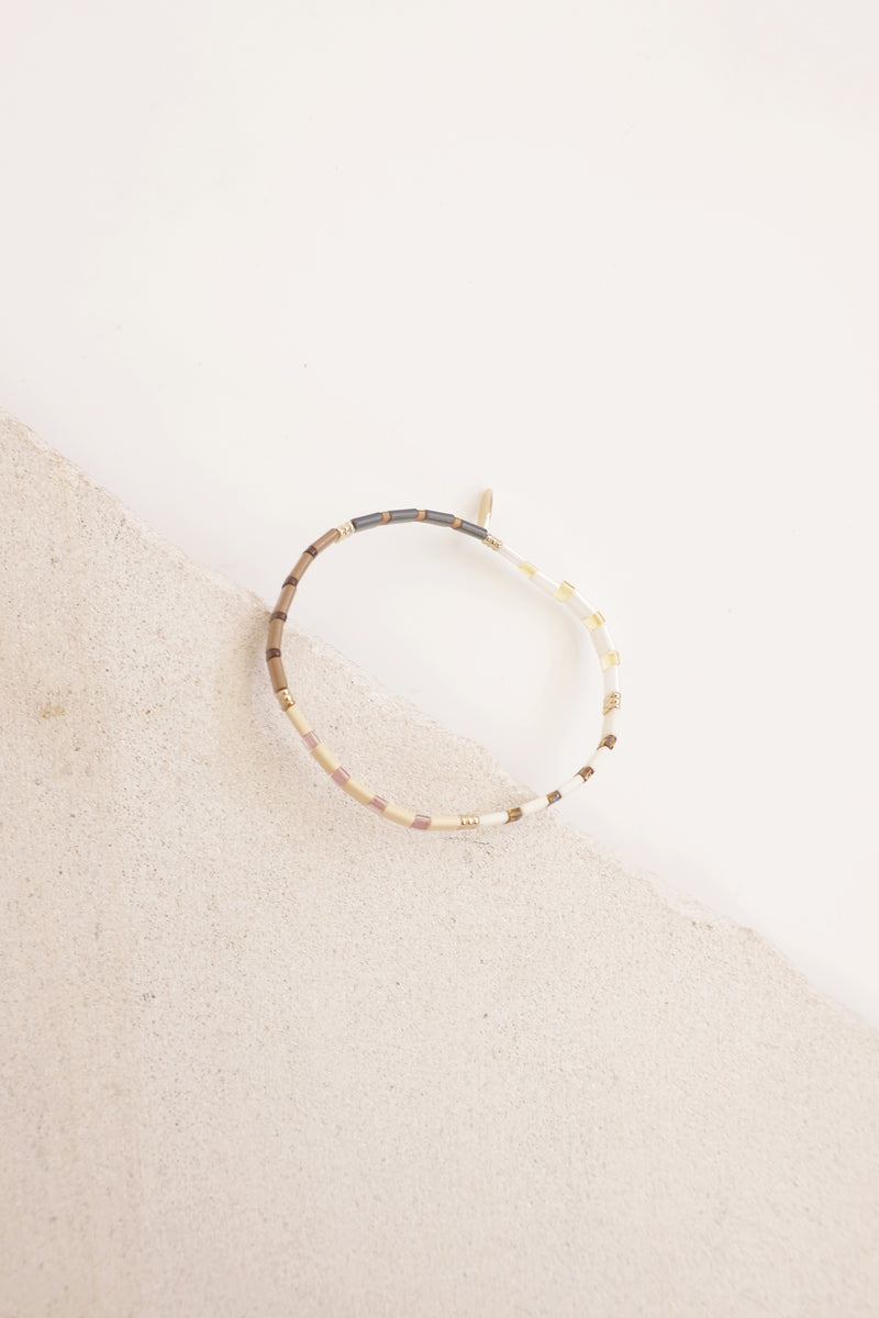 Beaded Chicklet Bracelet Chocolate – Serefina