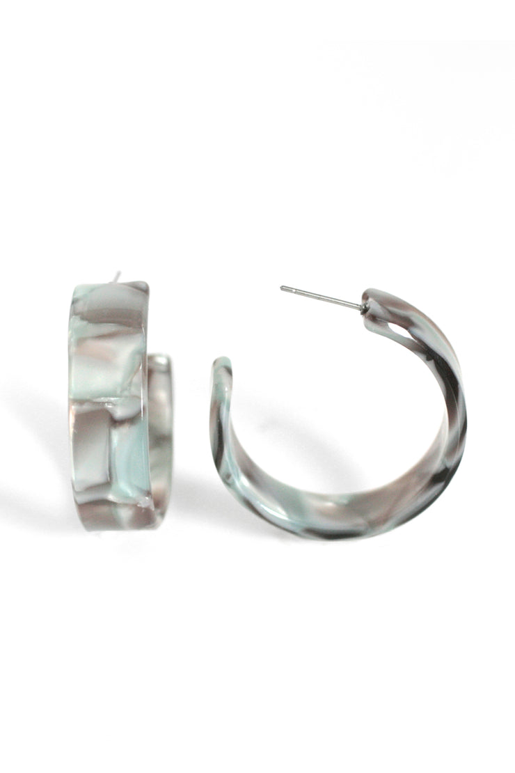 Resin Hoops - Grey – Serefina